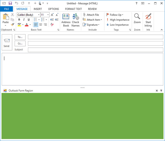 Create Outlook Form Regions For Outlook 2013 2010 2007 C Vbnet
